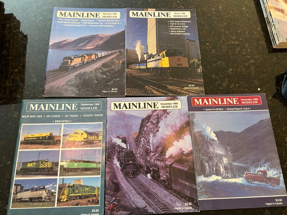 Mainline Modeler Magazine, 25 Issues, 1986, '87, 88' Read Description ...