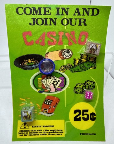 NEW 25 CENT Vending Machine VINTAGE Gumball Toys DISPLAY CARD Noveltie ...