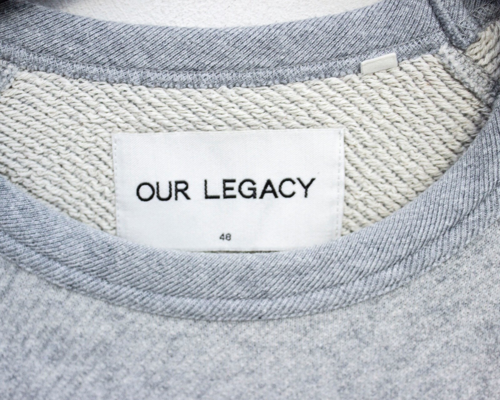 OUR LEGACY Great Sweat 50s Super Grey Melange SS15 Sw… - Gem