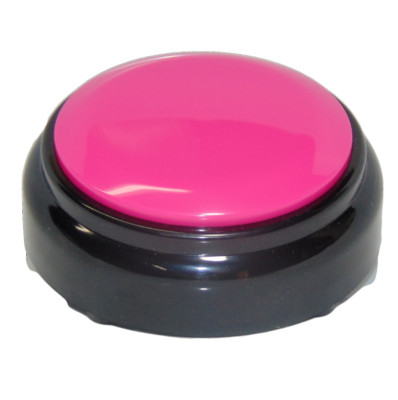 CUSTOM EASY BUTTON - PINK TOP BLACK BOTTOM - 10 SECOND RE-RECORDABLE ...