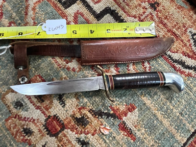Vintage WESTERN L 77 U.S.A. Sheath Fixed Blade Knife Boul. CO USA ...