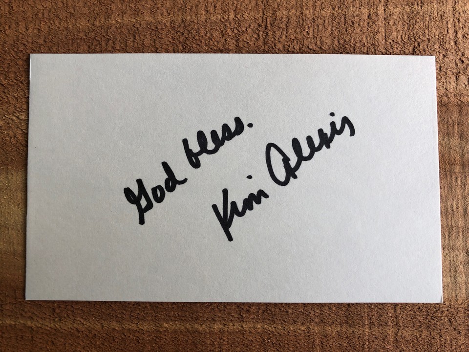Kim Alexis Supermodel Actress Autograph Signature Signed Card | eBay