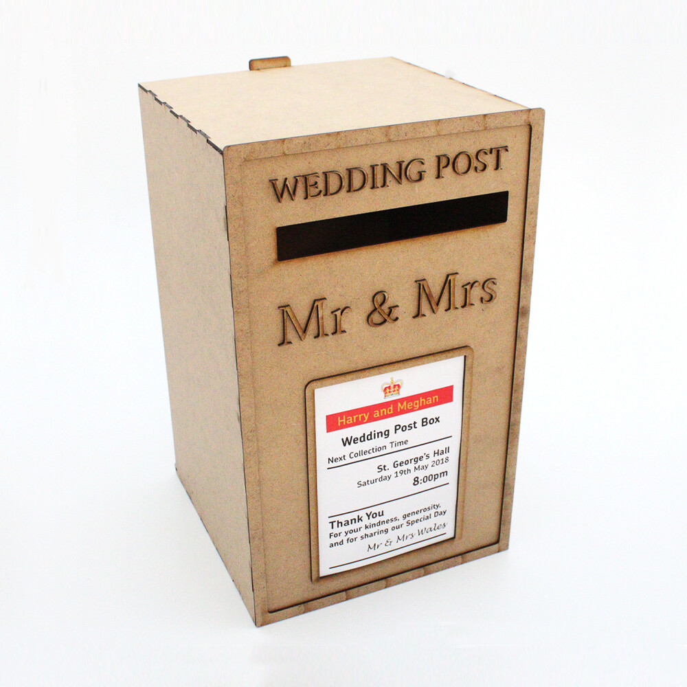 Wedding Mail Post Box - Royal Mail Reception Post & Cards Personalised ...