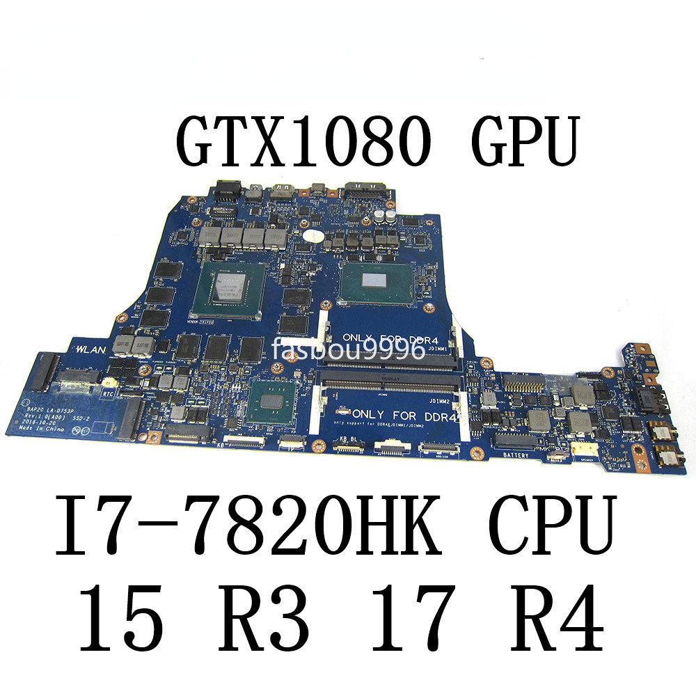 For DELL Alienware 15 R3 17 R4 Motherboard with I7-7820HK CPU GTX1080 ...