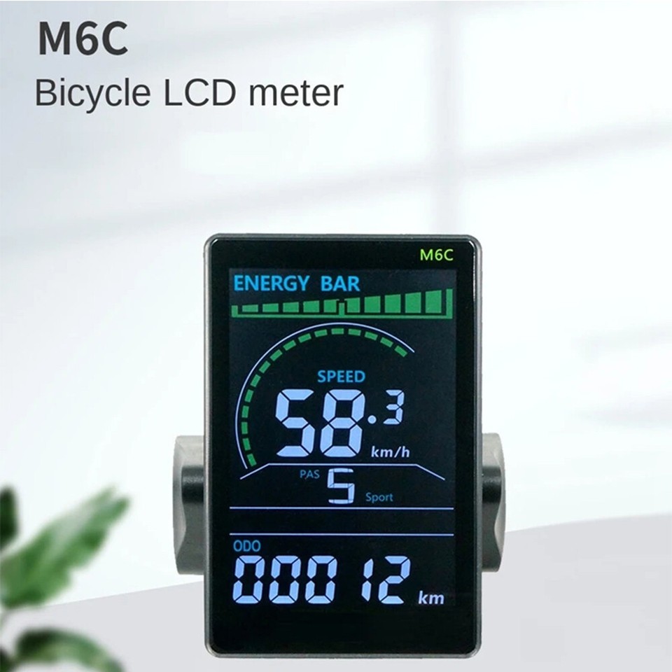 EBike 24V 36V 48V 52V 60V M6C Colour LCD Display Power Speed Meter ...