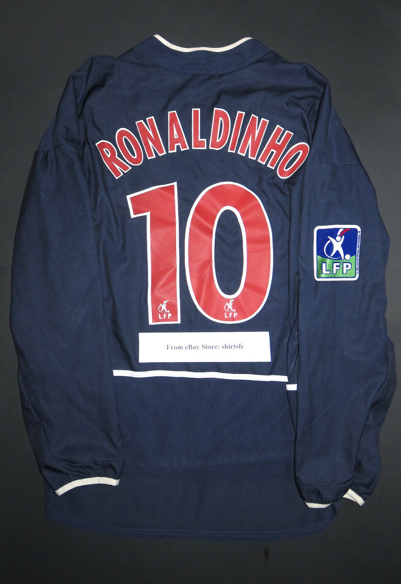 2002-2003 Nike PSG Ronaldinho Player Issue Long Sleeve 2002-2003 Nike PSG Ronaldinho Player Issue Long Sleeve