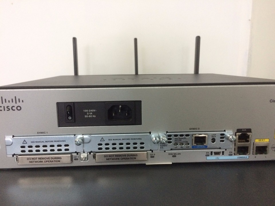 CISCO 1941W-A/K9 GIGABIT SECURITY Wireless ROUTER 1941W-A-N-SEC/K9 802 ...