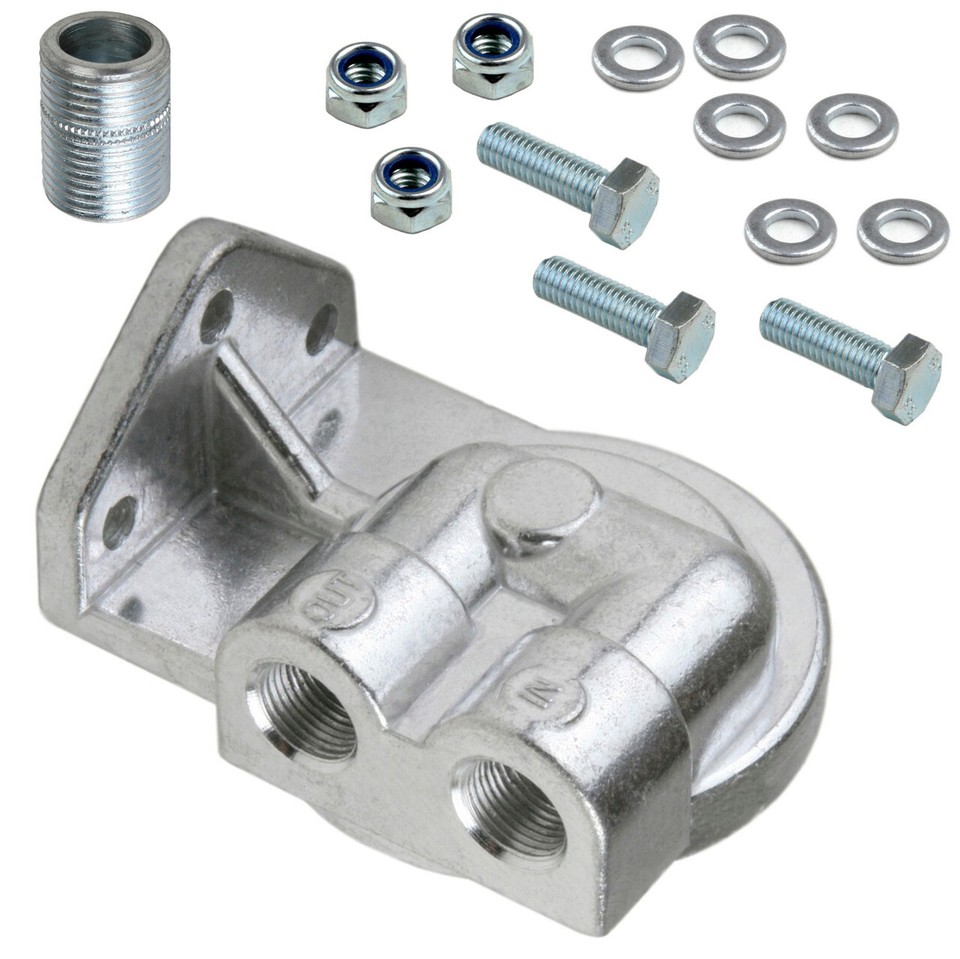 Vw Bus Full Flow Oil Filter Kit All Black AN Fittings/Black Stainless ...