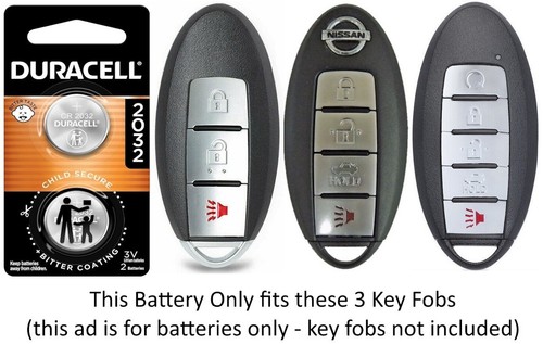 Remote Key Fob Replacement Battery for NISSAN Smart Key - DURACELL ...