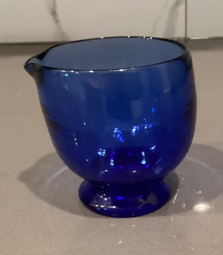 Vintage Clear Glass Bristol Blue Pestle Mortar | eBay