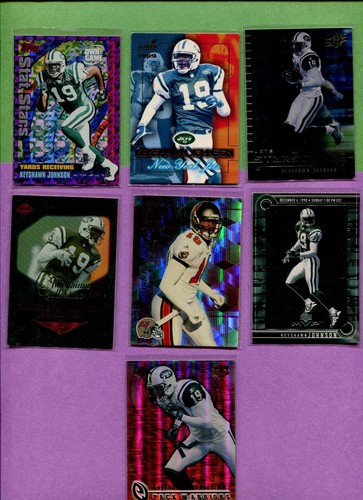 KESHAWN JOHNSON NEW YORK JETS BUCCANEERS 7 DIFFERENT NFL INSERT CARD ...