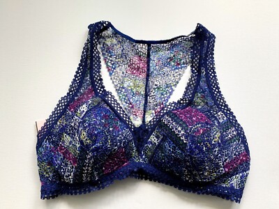 Victoria’s Secret Bra Lace Racerback Bra Wireless Lightly Lined Padded ...
