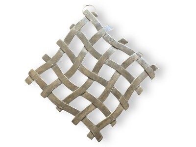 Vintage Copco Woven Silver Metal Aluminum Trivet Wall Decor GUC P2 | eBay