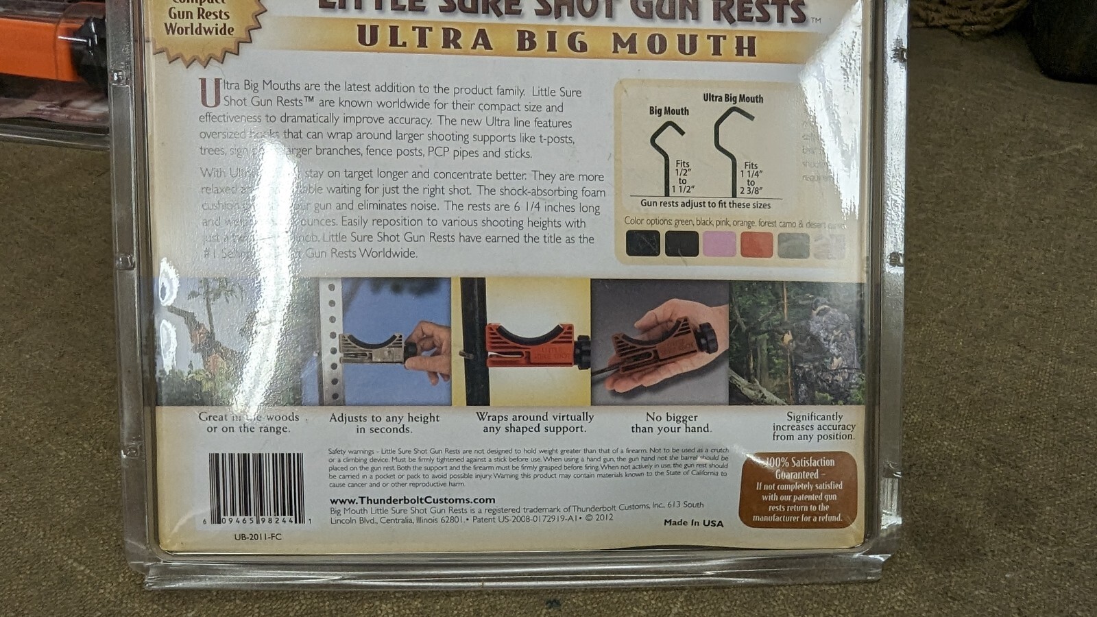 Little Sure Shot Gun Rest Ultra big mount, green | eBay