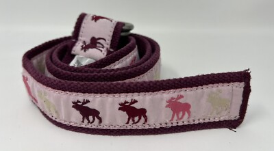 Abercrombie & Fitch Moose Belt Logo Canvas Women’s Size L/XL 37” Long ...