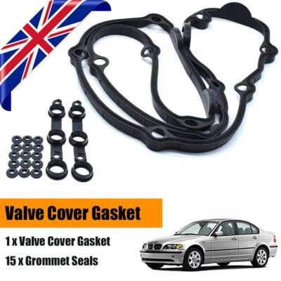 18pcs Engine Valve Rocker Cover Gasket Sets For BMW E46 E39 M54 5 ...