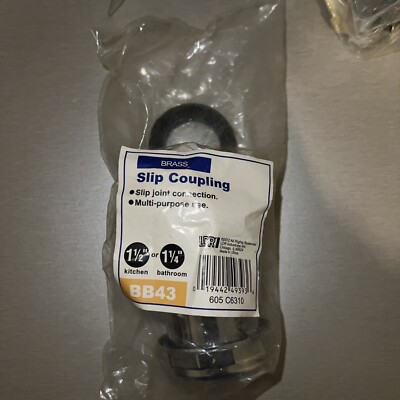 LDR Double Slip 1-1/2 In. Chrome-Plated Brass Straight Coupling BB43 | eBay