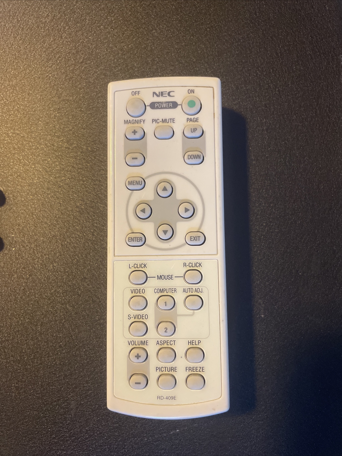 Fastshipping🇺🇲 NEC RD-409E Projector Remote Control White VT670 VT676 ...