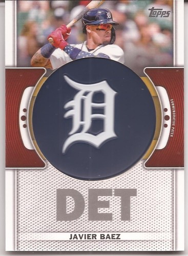 2023 TOPPS TEAM LOGO PATCH - TLP-JB - JAVIER BAEZ - DETROIT TIGERS | eBay