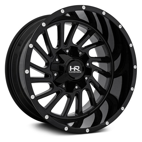 HARDROCK OFFROAD H708 OverDrive 20X12 8X170 Offset -51 Gloss Black (Qty ...