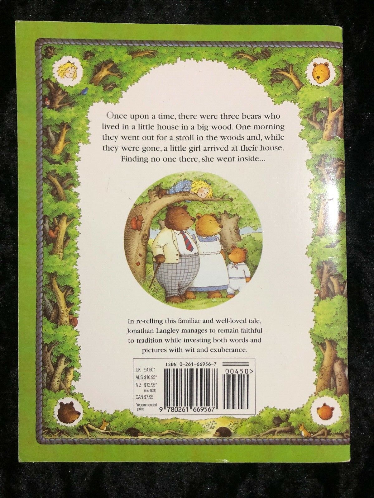 JONATHAN LANGLEY'S THE THREE BEARS AND GOLDILOCKS~PAPERBACK~VGC~FREE ...