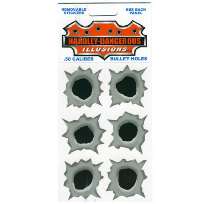 .50 caliber bullet vinyl sticker decal gun shot sheet 2.5"x2.5" (6) ea ...