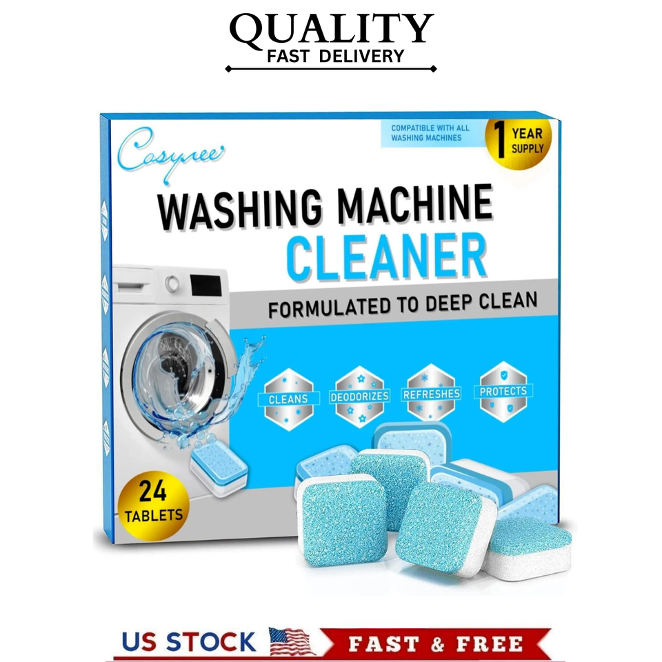 Washing Machine Cleaner, Deodorizer, & Descaler - 24 pack 851587008718 ...