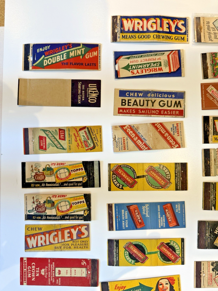 Vintage Gum Advertising Matchbook Covers Lot (35) Orbit, Clorets - Lot ...