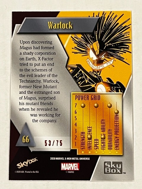 2020 Marvel X-MEN Metal Universe PINK PMG #066 #66 WARLOCK #53/75😍💕 | eBay