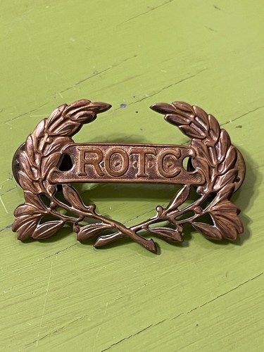 Army ROTC Dress Uniform Visor Hat Badge Wreath Emblem R.O.T.C Badge US ...