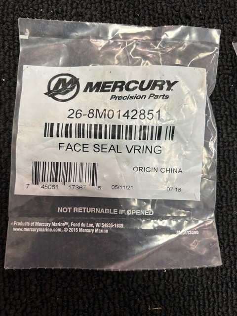 FIVE NOS Mercury Marine Quicksilver Boat Face Seal V Ring OEM 26 ...