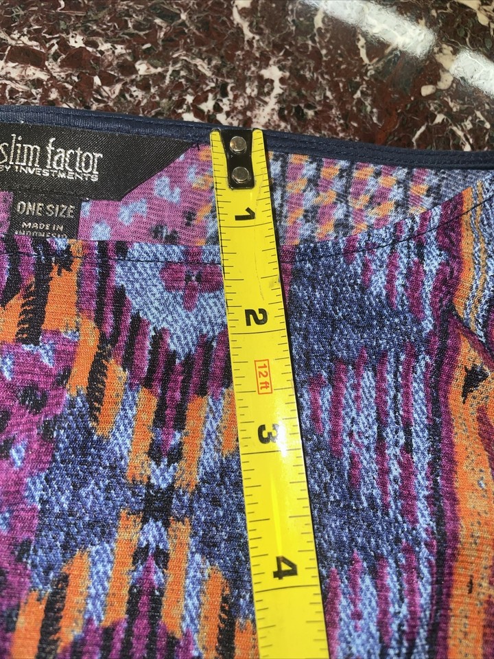 Women's Slim Factor by Investments Purple Aztec Poncho Cape Top Nylon ...