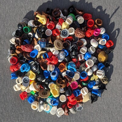 Genuine Lego Minifigure Headgear Head Pieces Hair Hats Helmets ...