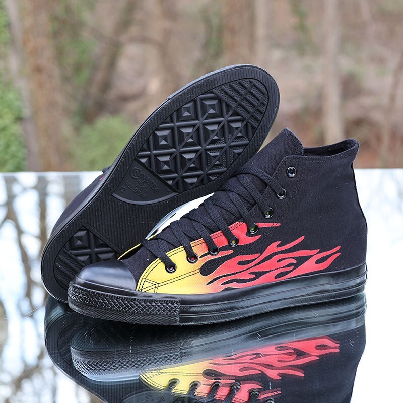 Converse Chuck Taylor All Star Hi Flames 2004 Men’s Size 12 Black ...