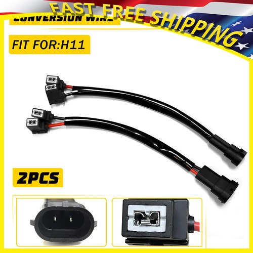 Two Harness Headlight Low Beam Adapter Connector Plug Conversion Wire ...