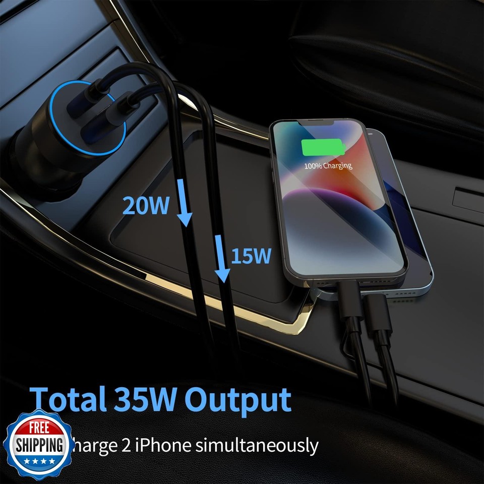 35W USB C Fast Car Charger [Apple MFi Certified] for iPhone 14 Pr | eBay