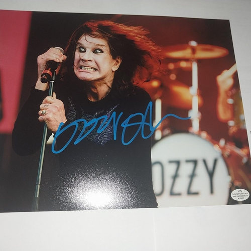 OZZY OSBOURNE up close in Concert Hand-Signed Autographed 8x10 Photo w ...