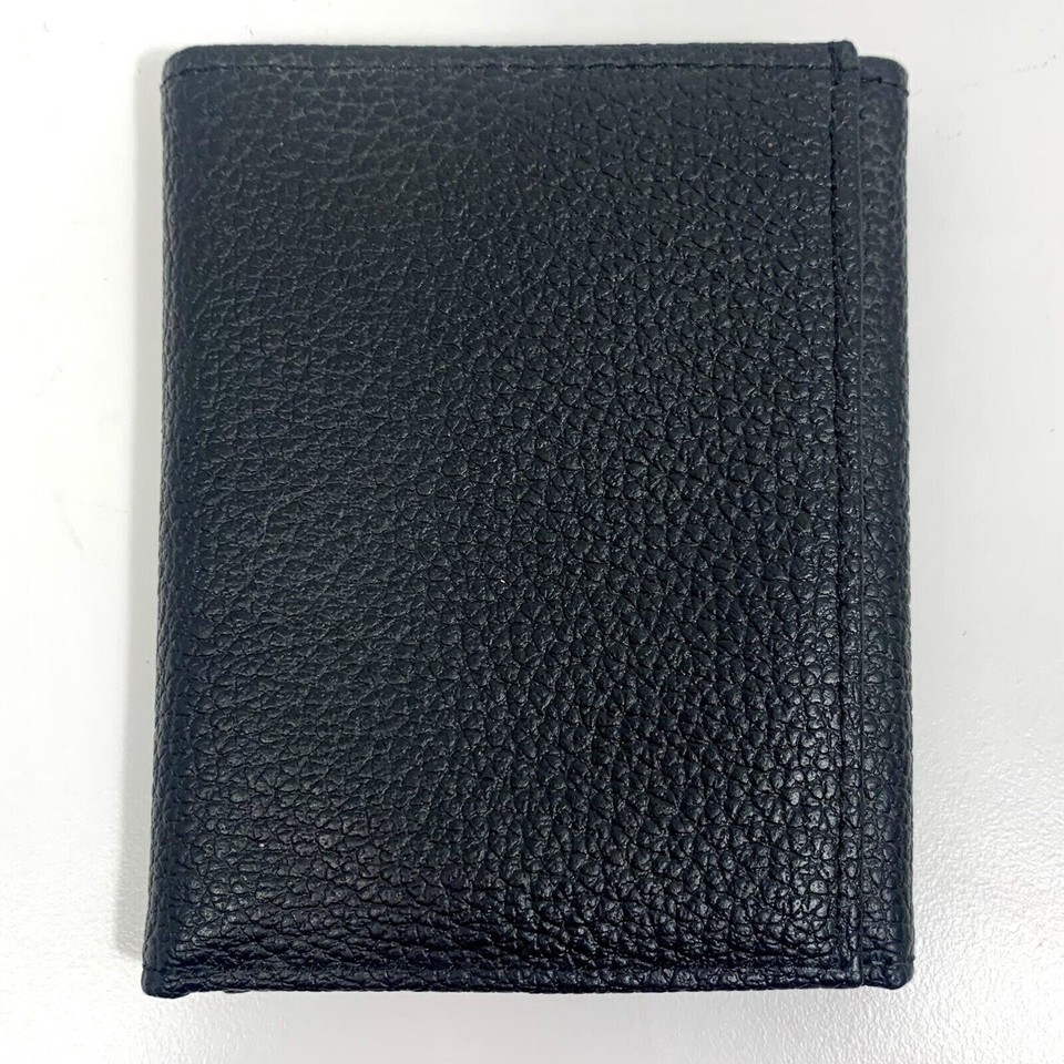 John Weitz Collection Mens Leather Exterior Black Trifold Wallet New ...
