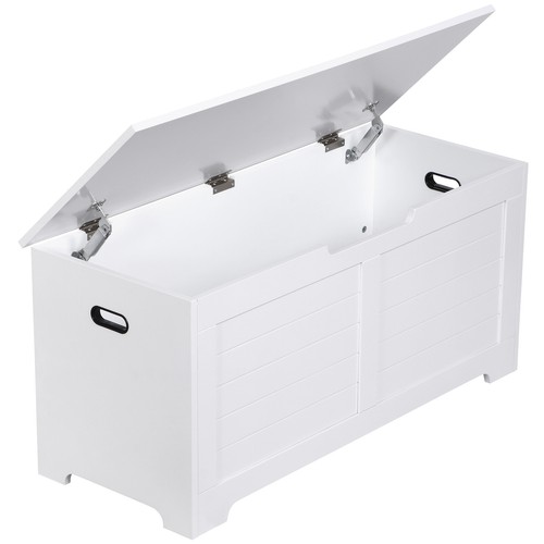 Flip-Top Kids Toy Chest Box Storage Closet Bench with 2 Safty Hinges ...