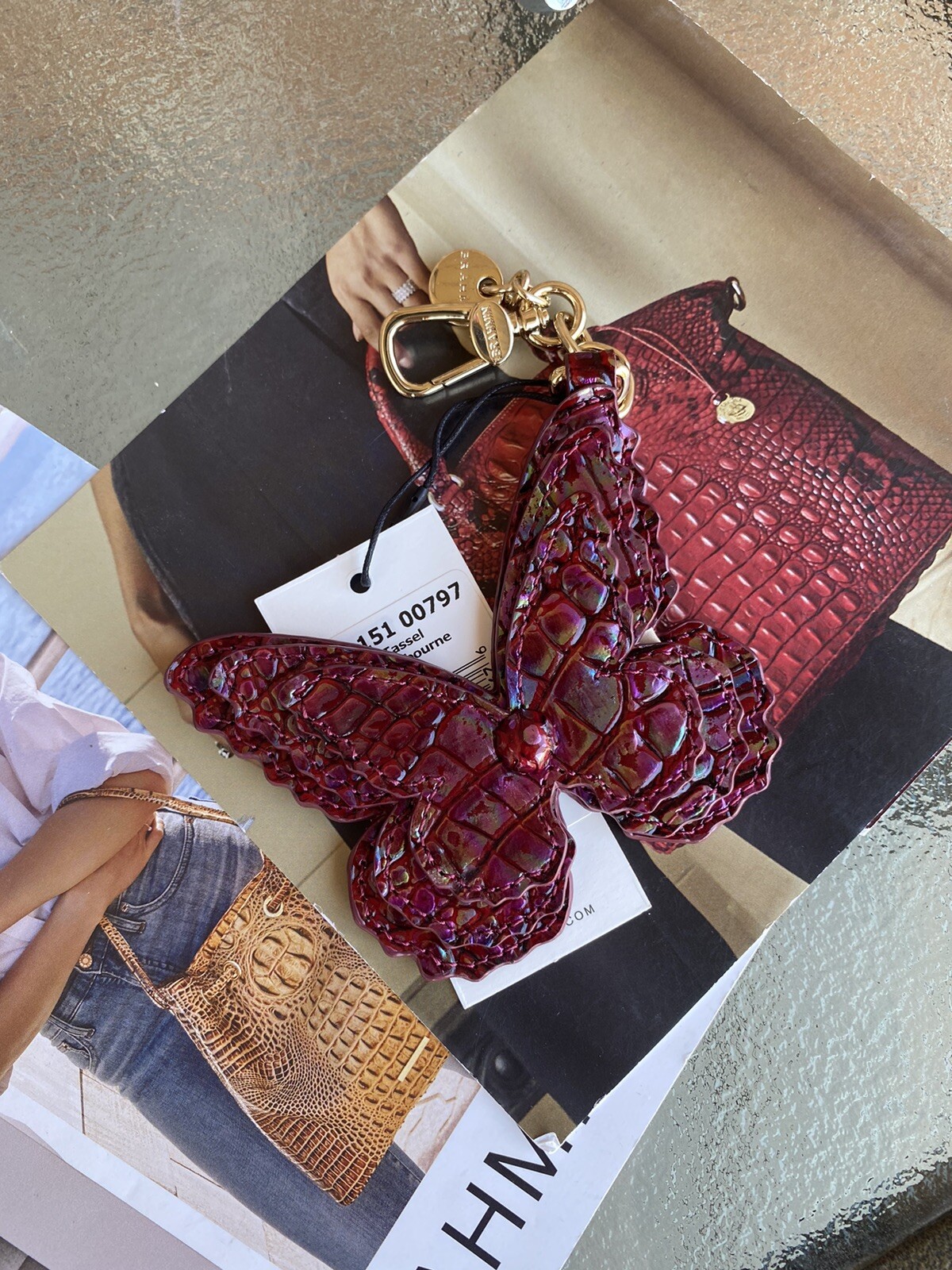 NWT BRAHMIN BUTTERFLY TASSEL SANGRIA MELBOURNE LEATHER | eBay