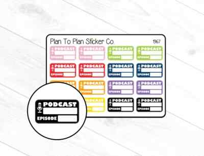 1967~~Podcast Planner Stickers. | eBay