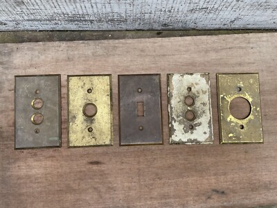 Switch Plates & Outlet Covers - Solid Brass Push Button Switch Covers