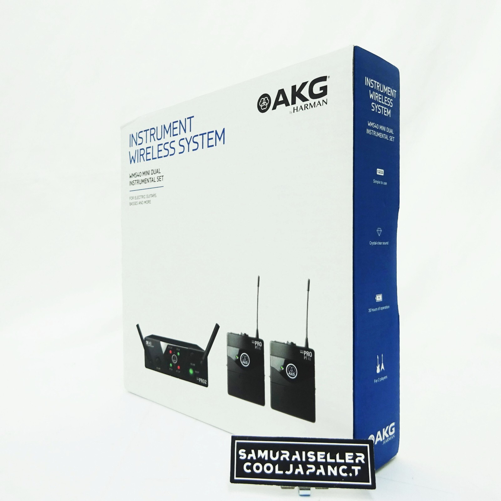 AKG 2 channel B band wireless system WMS40 PRO MINI2 INSTRUMENTAL SET ...