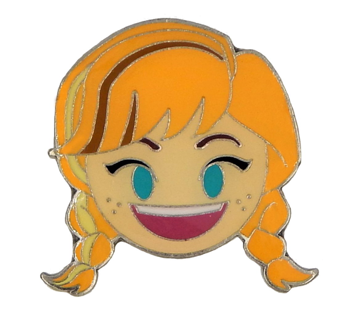 Frozen Princess Anna Emoji Collection Large Smile Disney World Trading ...