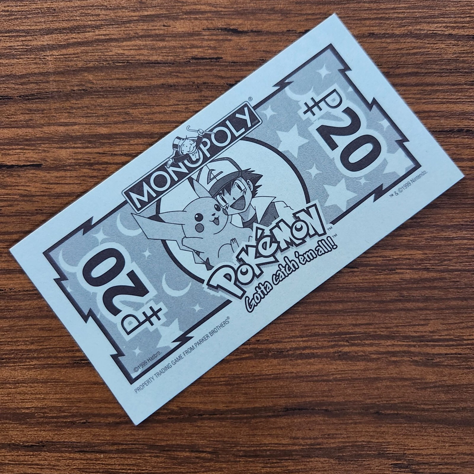 20 Poke Money Dollar Bill Trainer Pikachu Monopoly Pokemon Replacement ...