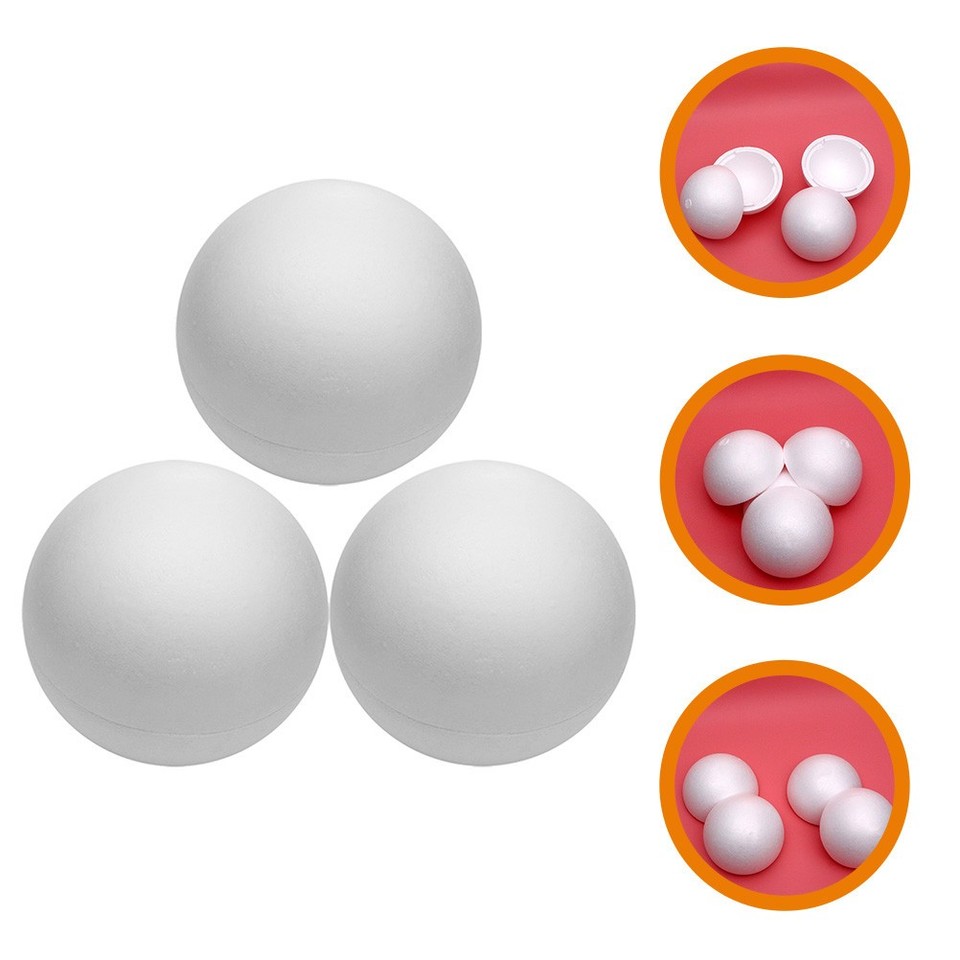 3Pcs Craft Foams Ball Small Foams Ball Blank Round Foam Foams Ball ...