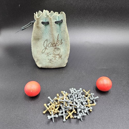 Vintage Marbles And Metal Jacks Drawstring Bag Cliff House San ...