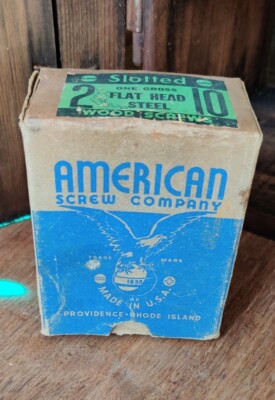 Vintage American Screw Co Slotted Wood Screws appx half of the screws ...