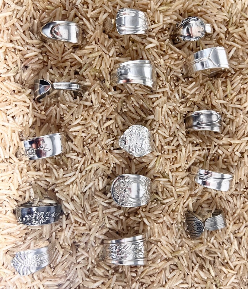 Spoon Rings, WHOLESALE, Lot Spoon rings, 15 pieces, Handmade Statement ...