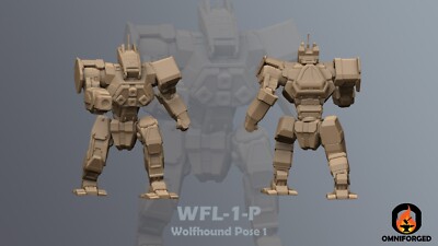 Wolfhound Mini WFL-1-P MWO Mech Miniature Compatible with Battletech | eBay